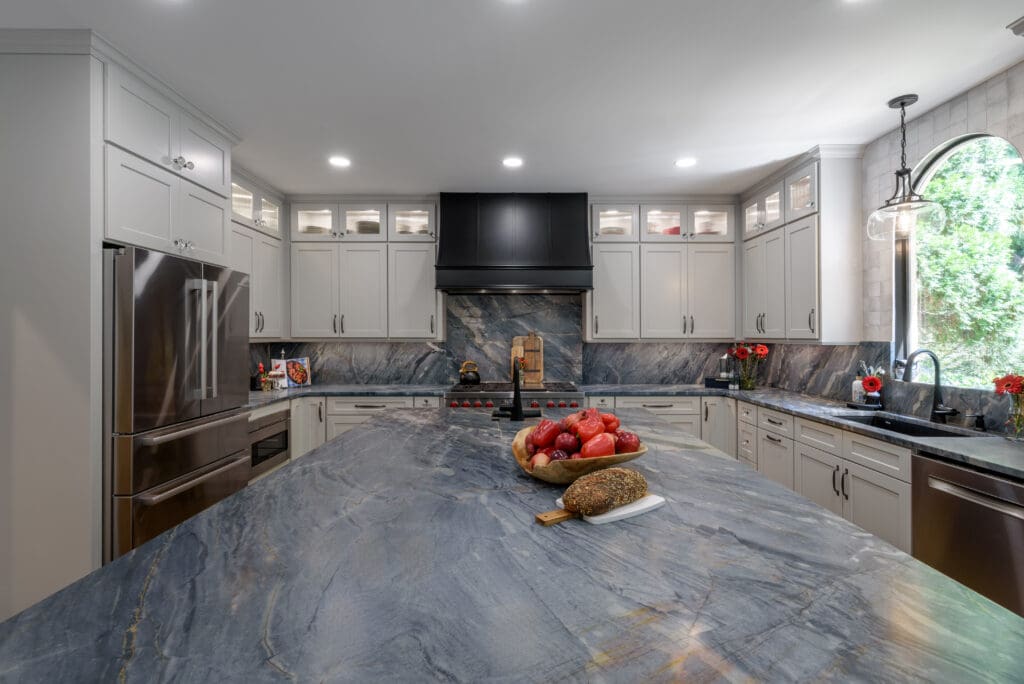 Grandmar Project | Caldera Blue Quartzite | Granite and Marble Solutions